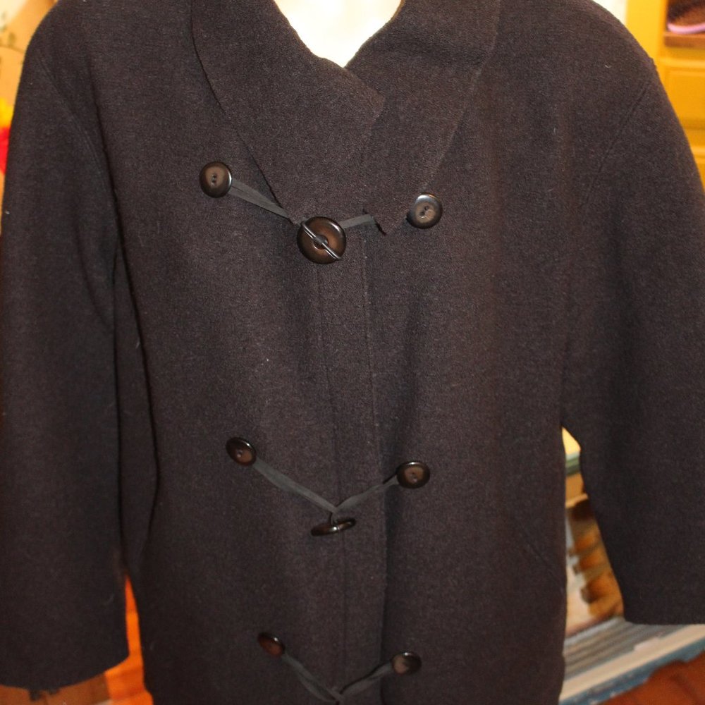 Hilary Radley Wool Jacket Removable Lining Sz 10 - Gem